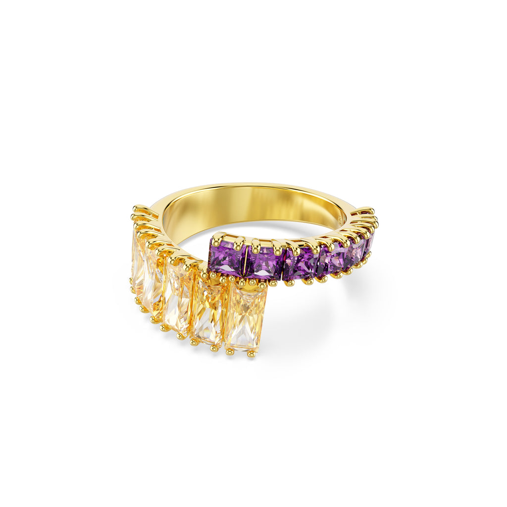 Matrix ring, Mixed cuts, Multicolored, Gold-tone plated – Swarovski Lebanon